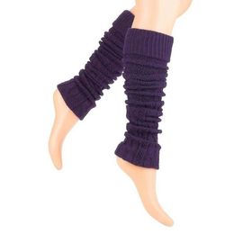 Lycille Beinstulpen 1 Paar Beinstulpen für Frauen aus Wolle mit Zopfmuster Overknees (1 Paar
