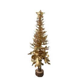 Baden Dekofigur aufsteller tannenbaum gold 33 cm