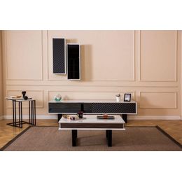 JVmoebel Wohnzimmer-Set Modern Set 6 tlg TV-Ständer Design Wandschrank Holz Einrichtung