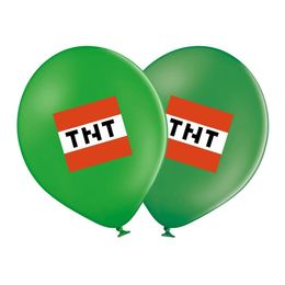 Festivalartikel Luftballon MINECRAFT BALLONS TNT LUFTBALLONS GEBURTSTAG LUFTBALLON SET 6 Stk