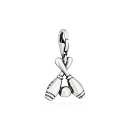 NKlaus Kettenanhänger Charm-Anhänger Bowling Pins Kegeln 925 Silber antik 14x13mm Amulett Ta