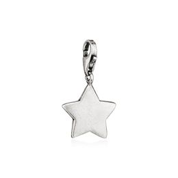 NKlaus Kettenanhänger Charm-Anhänger Stern 925 Silber antik 14x14mm Silberanhänger Amulett T