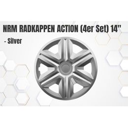 NRM Radkappen NRM Radkappen Action Silver (4er Set) 14"