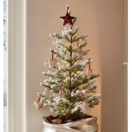 Dekoleidenschaft Künstlicher Weihnachtsbaum LED-Baum "Erster Schnee" 90 cm hoch