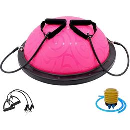 InnovaGoods Gleichgewichtstrainer Winch Gleichgewichtsball Pink inkl. Luftpumpe und Zwei Zugbänder