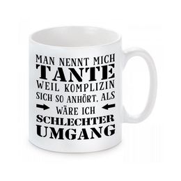 Herzbotschaft Tasse Kaffeebecher mit Motiv Man nennt mich Tante