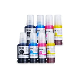 Koala 8er Drucker Tinte Refill für EPSON Ecotank 102 ET-4750 4800 4850 4856 Tintenpatrone (Packung