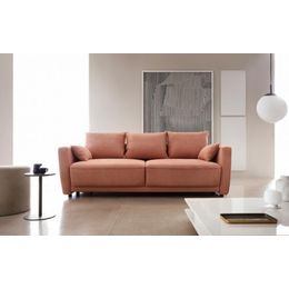 JVmoebel 3-Sitzer Dreisitzer Sofa Polstersofa Schlaffunktion Couch Rosa Sitzer