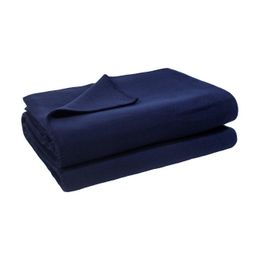 daslagerhaus living Wohndecke zoeppritz Soft-Fleece Decke 180 x 220 cm blau