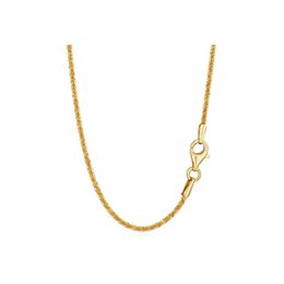 NKlaus Silberkette Halskette 50cm Criss Cross diamantiert 925 Silber Gelbgold vergoldet 1 (1 Stück)