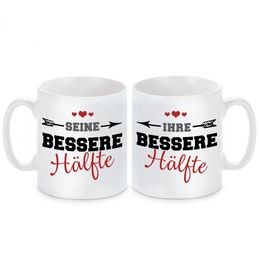 Herzbotschaft Tasse Kaffeebecher 2er Set mit Motiv Seine