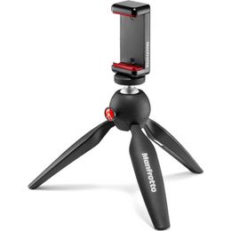 Manfrotto Pixi MKPIXICLMII Mini-Stativ universelle Smartphone Klemme schwarz rot Handstativ