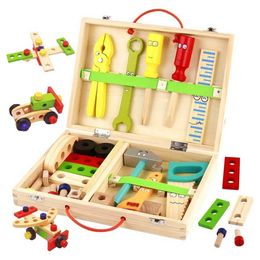 Runxizhou Multitool Werkzeugkoffer Kinder Spielzeug Junge Mädchen Holzspielzeug