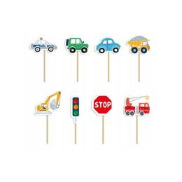 Festivalartikel Tortenstecker Fahrzeuge Auto Wagen Topper Set 8 Stk Geburstag Torten Deko Junge