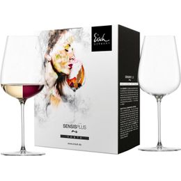 Eisch Weißweinglas ESSENCA SENSISPLUS, Kristallglas, Allroundglas, 2-teilig, 580 ml, Made in Germany, weiß