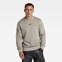 G-Star Raw Sweatshirt, Baumwolle, Logo-Print, für Herren, grau, L