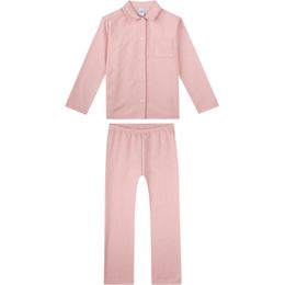 Sanetta Schlafanzug, 2-teilig, Knopfleiste, für Kinder, rosa, 164