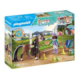 Playmobil 71355 Zoe & Blaze mit Turnierparcours Spielset, Mehrfarbig