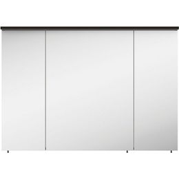 Marlin Spiegelschrank 3510clarus 100 cm breit, Soft-Close-Funktion, inkl. Beleuchtung, vormontiert, schwarz