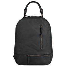 Samantha Look Cityrucksack, echt Leder, Made in Italy, grau