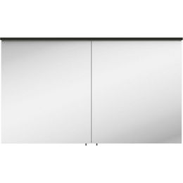 Marlin Spiegelschrank 3510clarus 120 cm breit, Soft-Close-Funktion, inkl. Beleuchtung, vormontiert, schwarz
