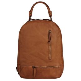 Samantha Look Cityrucksack, echt Leder, Made in Italy, braun