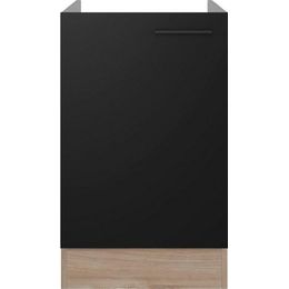 Flex-Well Spülenschrank Capri (1-St) (B x H x T) 50 x 82 x 57 cm, ohne Arbeitsplatte, schwarz