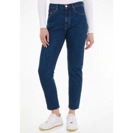 Tommy Jeans Slim-fit-Jeans IZZIE HGH SL ANK BH5131 mit Ledermarkenlabel, blau