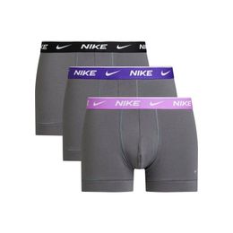 NIKE Underwear Trunk TRUNK 3PK (Packung, 3er-Pack) mit NIKE Logo-Elastikbund (3 Stück), grau