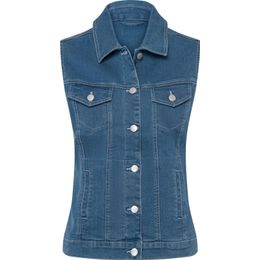 Damen Jeansweste mit aufgesetzten Pattentaschen blue-bleached, Gr&ouml;&szlig;e 40