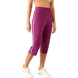 Damen Caprihose mit Kontrast-Paspelierung malve, Gr&ouml;&szlig;e 50