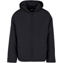 Urban Classics Hooded Block Puffer Jacket Winterjacke schwarz in L