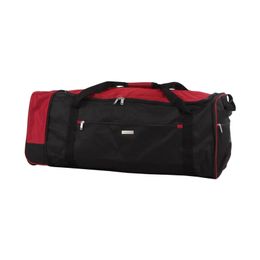 NTK-Collection Reisetasche auf Rollen Rochester Schwarz Rot