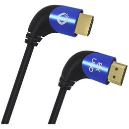 Oehlbach HDMI Anschlusskabel HDMI-A Stecker, HDMI-A Stecker 3.00 m Schwarz D1C42543 Ultra HD (8K), 90° nach links gewinkelt, dreifach geschirmt HDMI-Kabel