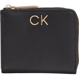 Calvin Klein Brieftasche, Reißverschluss, Emblem, für Damen, schwarz