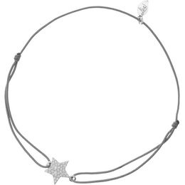 Leaf Damen Armband, 925er Silber/Textil, grau, 99