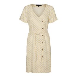 Véro Moda VERO MODA Kleid 'Astimilo' Damen Größe 38 gelb / weiß Winterkleid