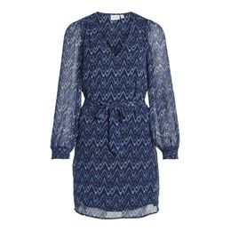 Vila Kleid 'VIFalia' Damen Größe 34 blau / schwarz / weiß Winterkleid