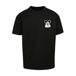 F4NT4STIC T-Shirt 'Disney Mickey Mouse Don&rsquo;t Speak Pocket Print' Herren Gr&ouml;&szlig;e XL schwarz / wei&szlig;