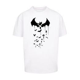 F4NT4STIC Shirt 'DC Comics Batman Arkham Bats X Drip' male White size XS