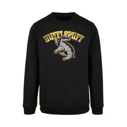 F4NT4STIC Sweatshirt 'Harry Potter Hufflepuff Sport Emblem' Herren Gr&ouml;&szlig;e L curry / grau / schwarz