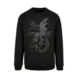 F4NT4STIC Sweatshirt 'Harry Potter Dragon Line Art' Herren Gr&ouml;&szlig;e S limone / schwarz / wei&szlig;