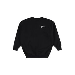Nike Sportswear Sweatshirt 'Club Fleece' Mädchen Größe 122/128 schwarz / weiß