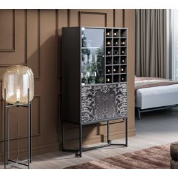 Swema Highboard Weinregal Grand Cru mit dekorativen UV-Print Python