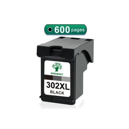 Greensky 1x Schwarz Druckerpatrone Ersatz für HP 302XL HP 302 Tintenpatrone (für HP 302 xl Envy 4525 4520 4527 Deskjet 1110 2130 2132 2134 3630 3632 3633 3634 3636 3638