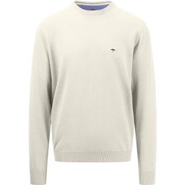 Fynch-Hatton® Pullover, Baumwolle, Stickerei, für Herren, weiß, XXL