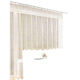 Gardine HEINE HOME Gardinen Gr. 145 cm, Multifunktionsband, 300 cm, beige (creme) Transparente Gardinen