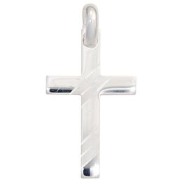 Jobo Kreuzanhänger Anhänger Kreuz, 925 Silber, silberfarben