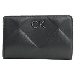 Calvin Klein Geldbörse RE-LOCK QUILT BIFOLD WALLET, mit farblich angepasstem Brandlabel, schwarz