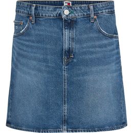 Tommy Jeans Curve Jeansrock CRV MOM UH SKIRT AH6158 Webrock mit Logostickerei, blau